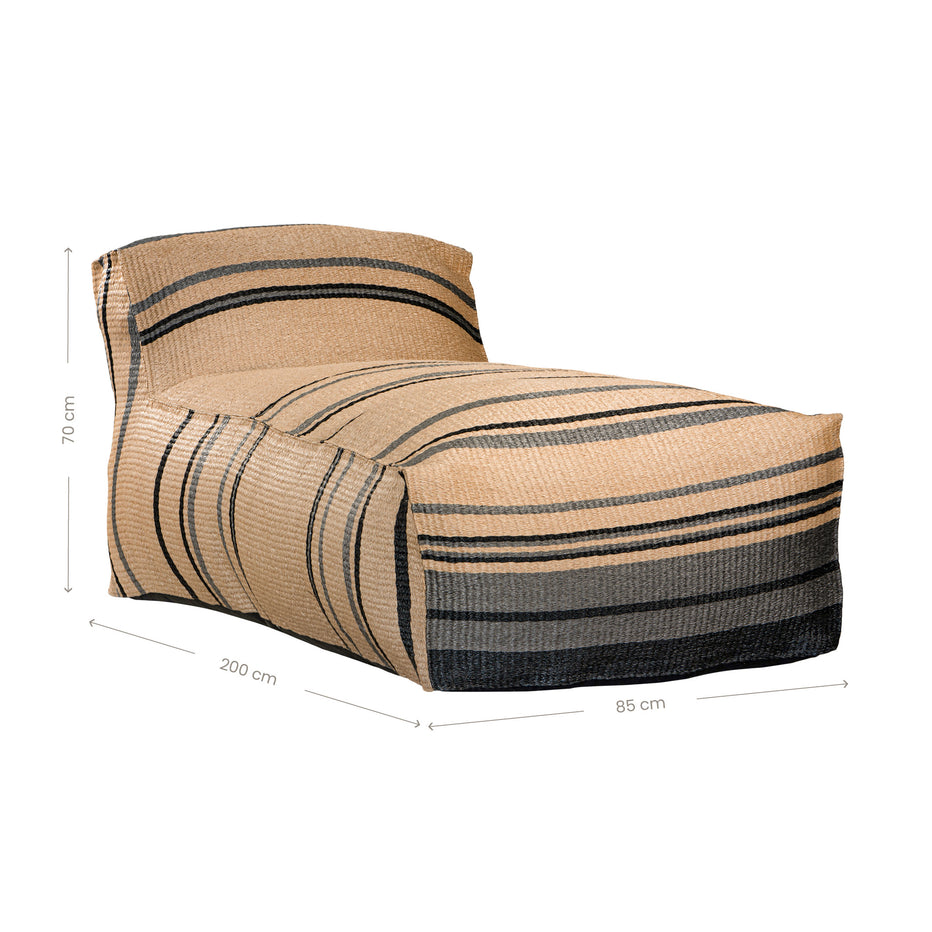 Idube Outdoor Lounger | Natural Stripe – Uniqwa Collections