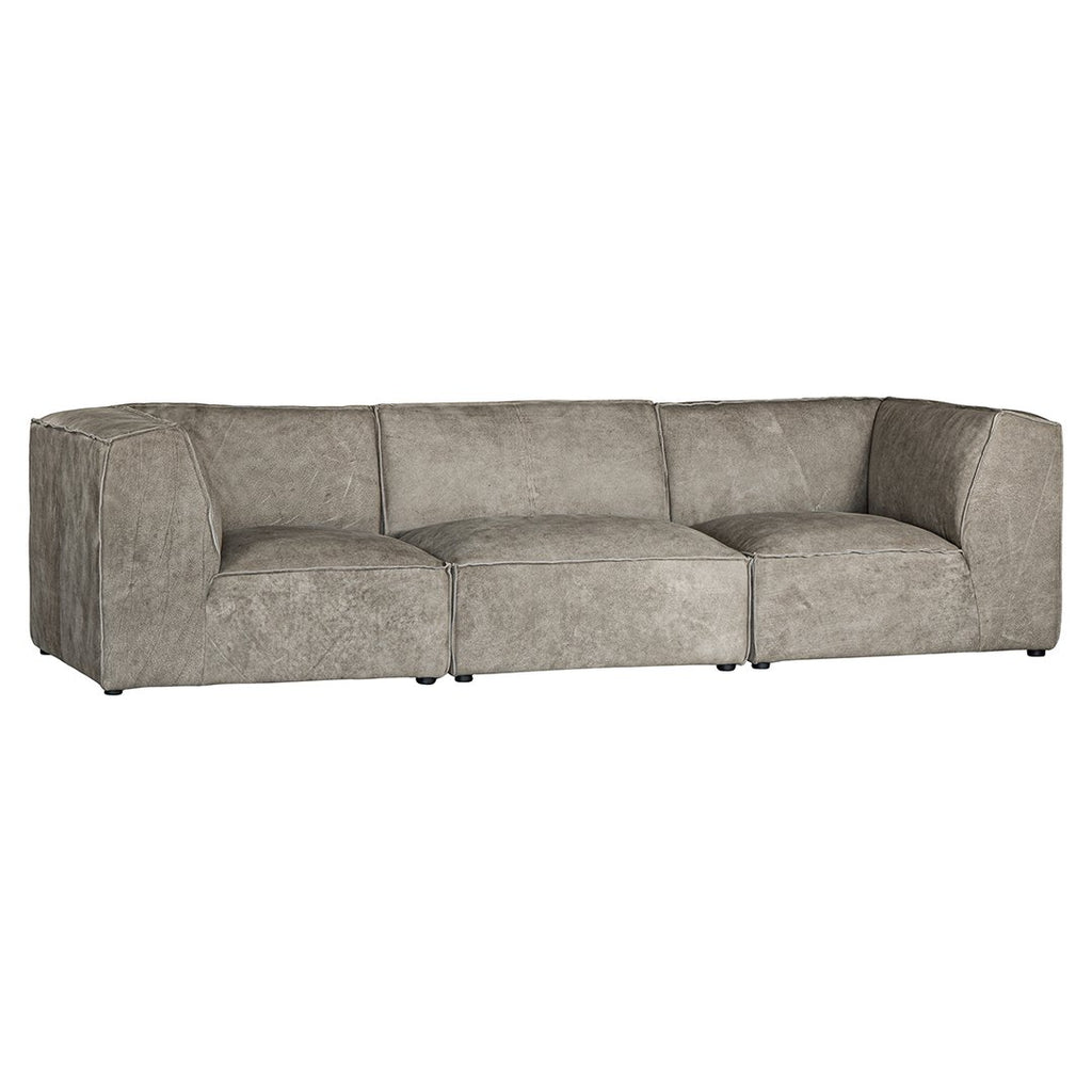 Manson Modular Sofa | Buffalo Leather | Earthy Grey – Uniqwa Collections
