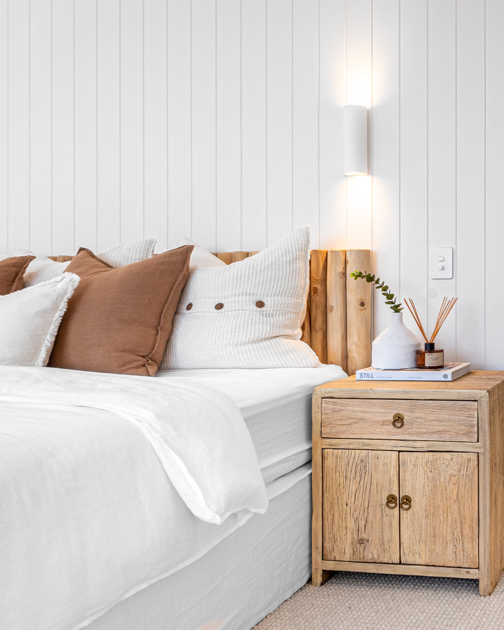 Marina Bedside | Reclaimed Elm Bedside Table by Uniqwa Collections