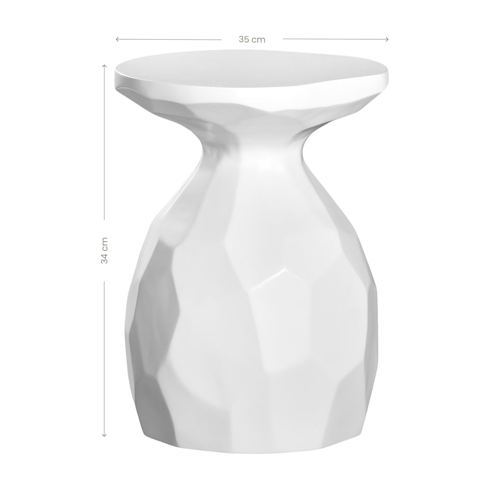 Mokolo Stool | White Resin – Uniqwa Collections